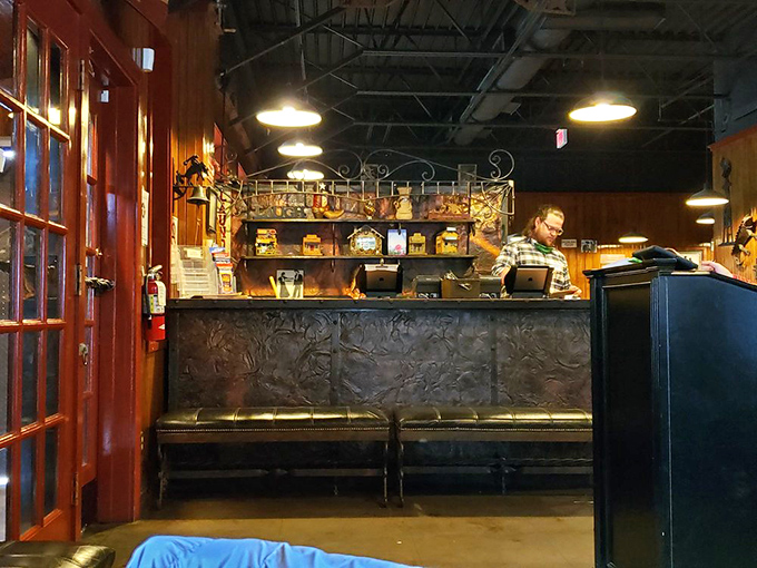 The host station welcomes you like an old friend's kitchen—the gateway to comfort food that's worth every minute of the inevitable wait.
