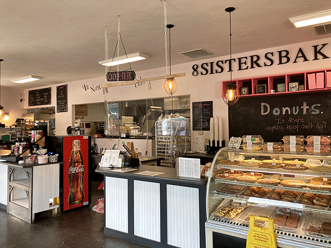 Where donut dreams become reality. That chalkboard in the background isn't decoration—it's a portal to flavor possibilities.