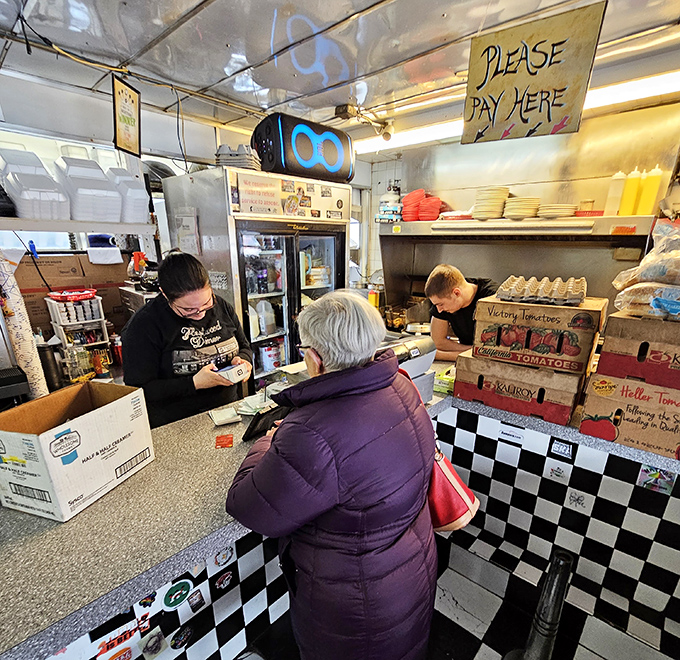 Where every stool at the counter offers front-row seats to the sizzle and spectacle of diner theater.