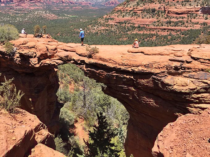 Devil's Bridge offers heaven-sent views for those brave enough to cross. Just don't look down if heights make your knees perform their own special dance.