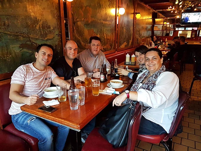 The true measure of any great diner is the joy on diners' faces—these folks have clearly discovered one of San Francisco's most authentic eating experiences.