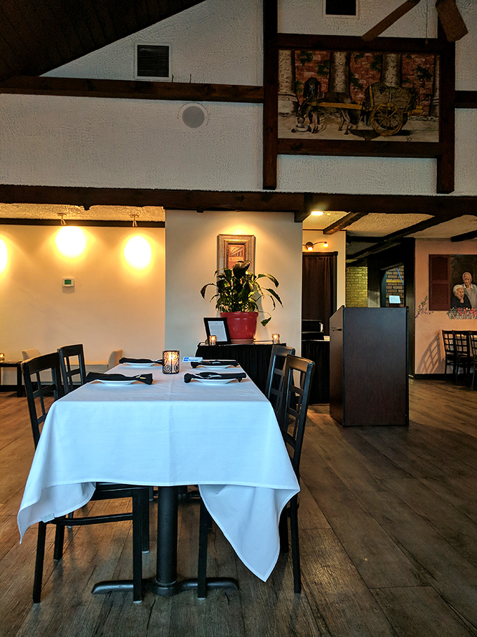 White tablecloths in a world gone casual—Roma knows some traditions are worth keeping, especially when pasta is involved.