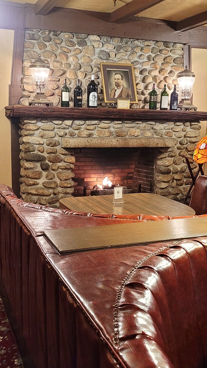 That stone fireplace isn't just heating the room—it's warming souls with the kind of ambiance money usually can't buy.