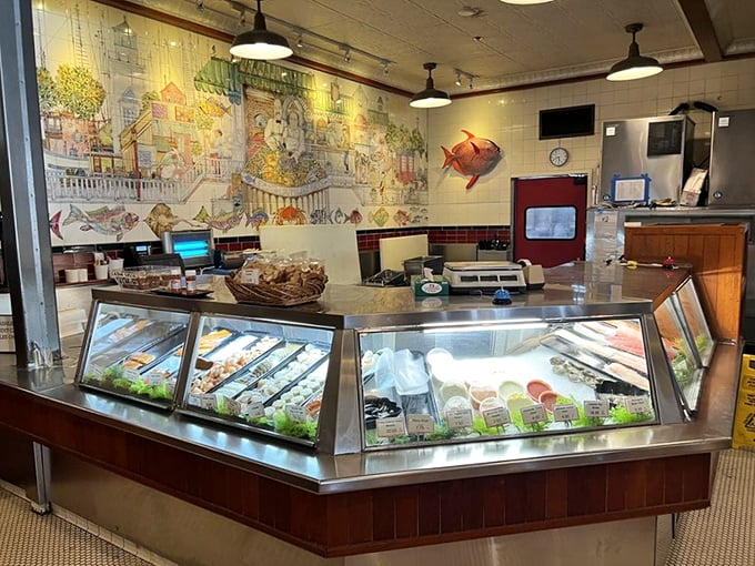 The seafood counter – where you can eyeball your dinner before it's cooked or take home treasures to impress dinner guests.