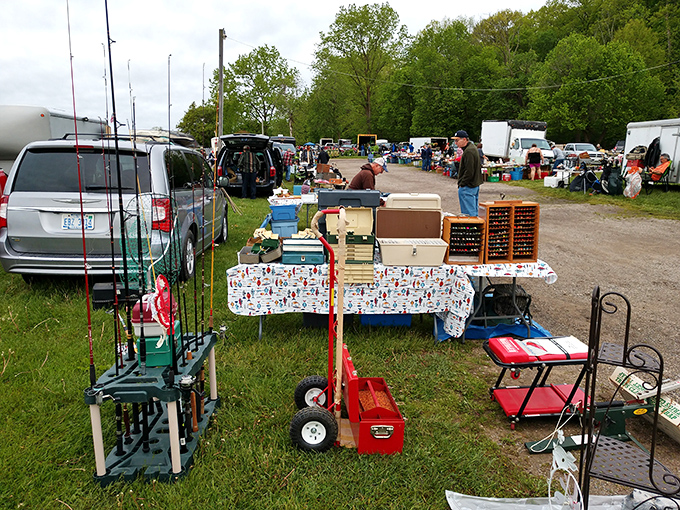 Fishing gear galore for the angler who has everything—except that one perfect lure that the big one won't be able to resist.