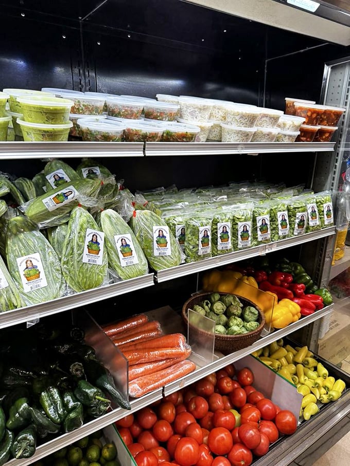 The produce section isn't an afterthought—it's a vibrant palette of ingredients that tells the story of real Mexican cooking before the first knife hits the cutting board.
