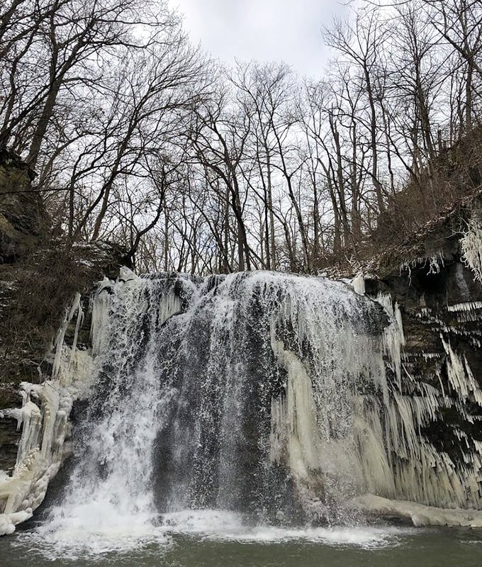 Half frozen, half flowing—like nature can't decide between ice sculpture and waterfall. Why choose when you can have both?