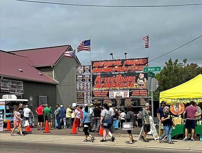 The Harvest Festival proves that standing in line for food isn't a modern invention—we've always been willing to wait for the good stuff.