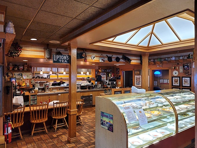A glimpse of culinary magic – where pies wait in glass cases like jewels, tempting you to abandon all dietary restraint.