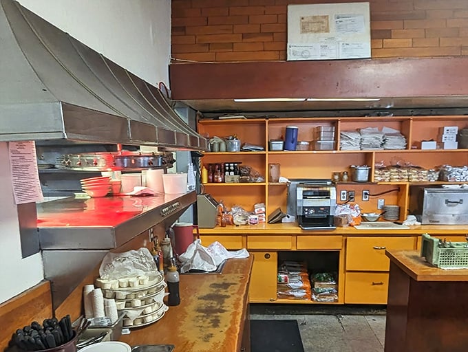 No molecular gastronomy lab here—just a working kitchen where real food is made by real people without tweezers or foam.