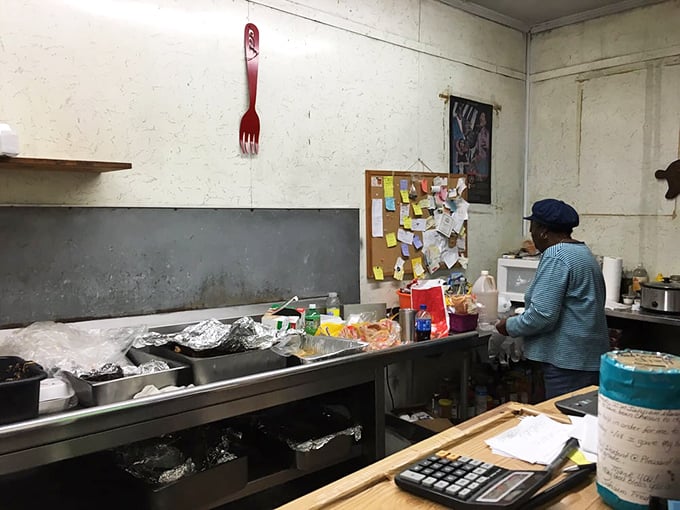 The kitchen—where smoke-whispering magicians transform humble cuts into transcendent barbecue. No wizards' wands, just patience and know-how.