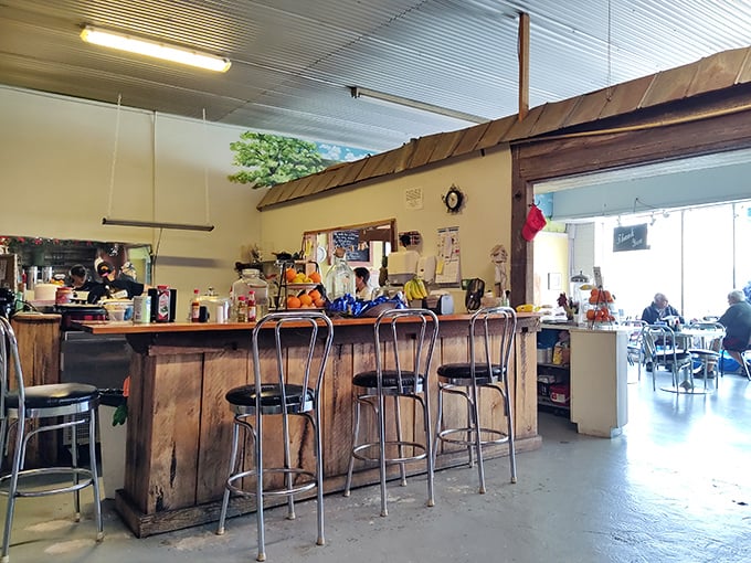 Bar seating: where solo diners become regulars and the counter staff remembers your order before you've even settled onto your stool.