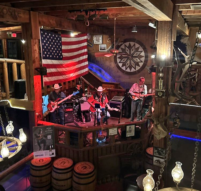 Live country music adds the perfect soundtrack to your meal. These aren't just musicians—they're memory-makers with guitars and authentic cowboy hats.