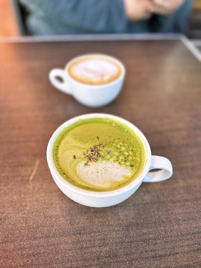 That matcha pistachio latte isn't just a drink—it's a wellness retreat in a cup, with frothy meditation included.