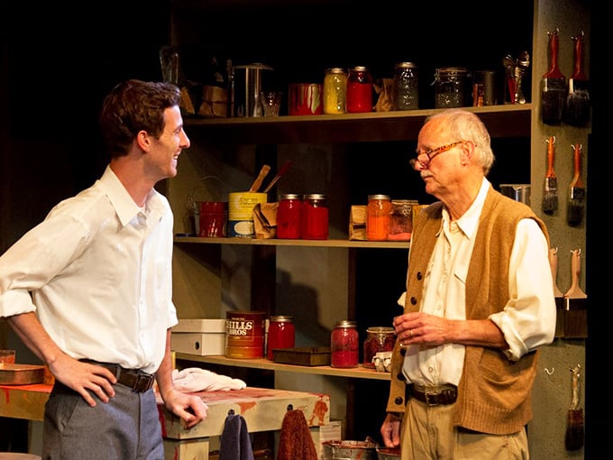 Theater brings stories to life in intimate settings, where shelves of colorful preserves create an unexpectedly homey backstage atmosphere.