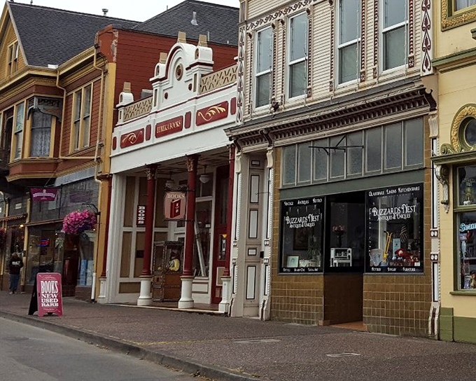Eureka's historic storefronts showcase the kind of architectural details that make preservationists swoon. That ornate white façade deserves its own coffee table book.