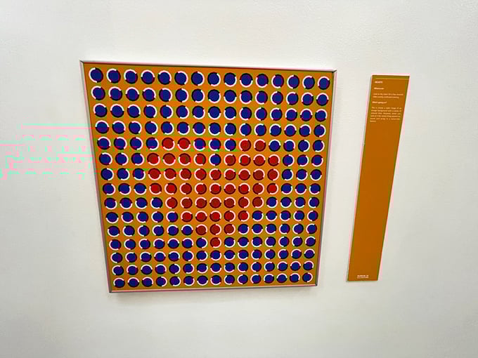 Stare long enough at these blue and red dots, and you'll swear they're moving – your visual cortex throwing a private dance party.