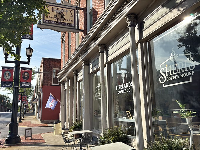 Sheri's Coffee House and Firelands Coffee Co. offer the caffeine-and-conversation combo that predated social media by centuries. The sidewalk seating beckons lingerers.