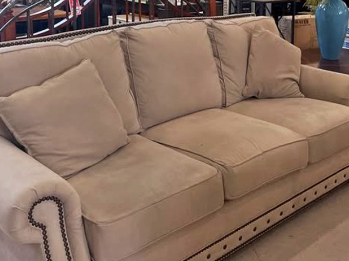 This sofa has seen things—good books, Netflix binges, afternoon naps—and it's ready for more in your living room.