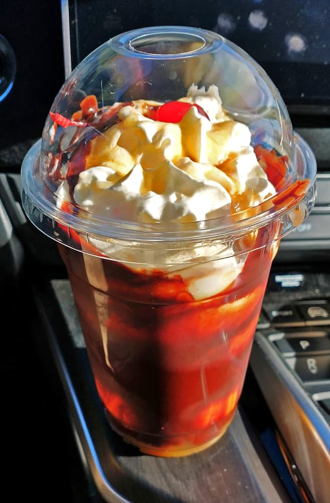 A parfait of strawberry delight topped with clouds of whipped cream—this sundae doesn't just satisfy cravings, it creates memories.