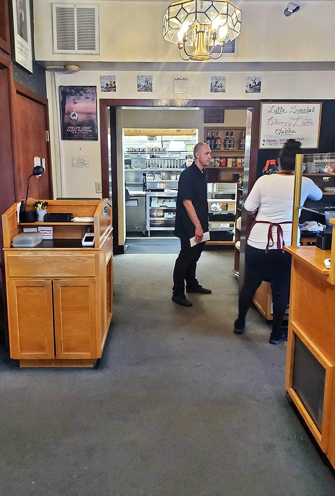 The kitchen pass—that magical portal where orders go in and breakfast dreams emerge, orchestrated by the unsung heroes of morning happiness.