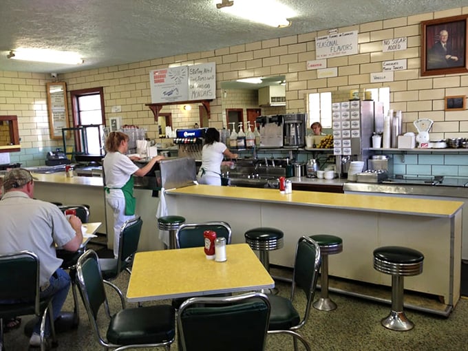 Friendly staff who understand that scooping ice cream is both art and community service rolled into one.