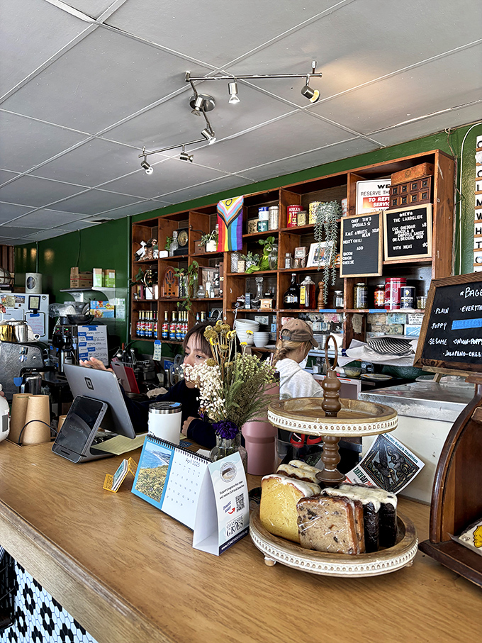 Behind every great cafe is a wall of carefully organized chaos—shelves stocked with the essentials for transforming simple ingredients into memorable meals.