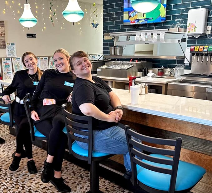 The staff at Tealside brings warmth that rivals the coffee – their smiles as genuine as the homemade gravy on your biscuits.