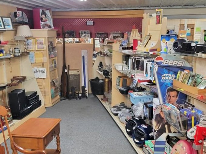Not just collectibles—time capsules! Each aisle offers a different decade's worth of American pop culture, preserved better than my high school yearbook photos.