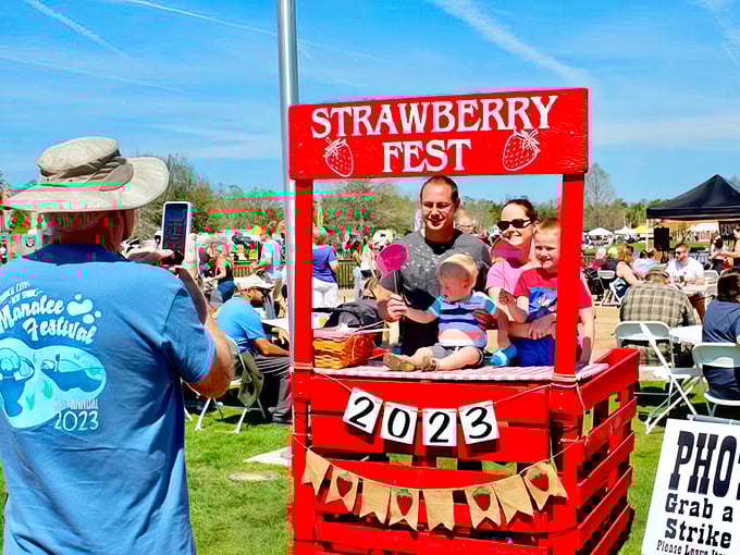 Strawberry Festival photo ops that are sweeter than the berries. This family's creating the kind of wholesome memory that belongs on next year's holiday card.