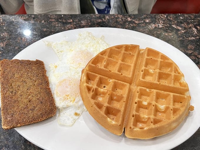 A waffle, eggs, and scrapple walk into a diner... and create the perfect Pennsylvania breakfast trifecta that'll fuel you through anything.