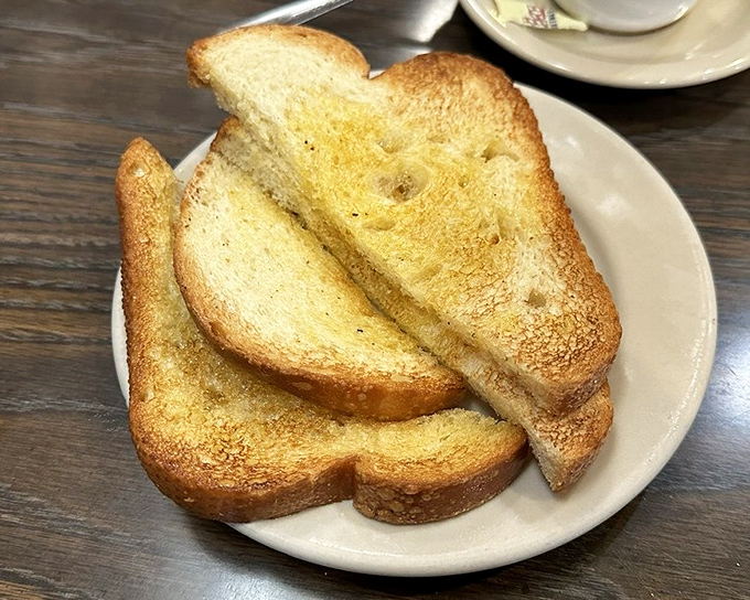 Toast so perfectly golden it belongs in a breakfast hall of fame. Simple? Yes. Satisfying? Absolutely. Sometimes the classics need no improvement.