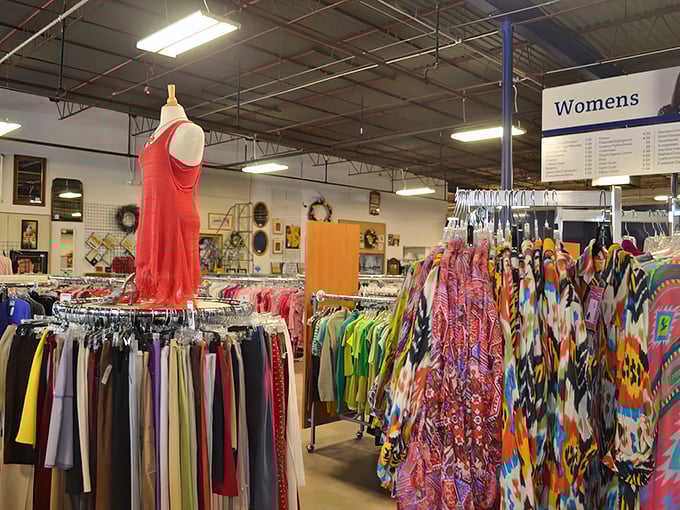 The women's clothing section offers a rainbow of possibilities – that red dress might have attended one wedding, but it's ready to dance at yours.