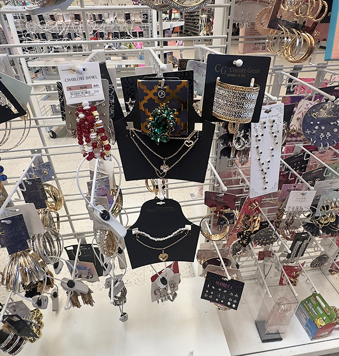 Jewelry that sparkles nearly as brightly as your eyes will when you see the price tags—accessorizing made economically accessible.