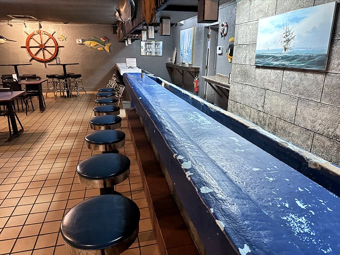 The legendary oyster bar—where seafood dreams come true. This isn't just a counter; it's a front-row seat to culinary craftsmanship.