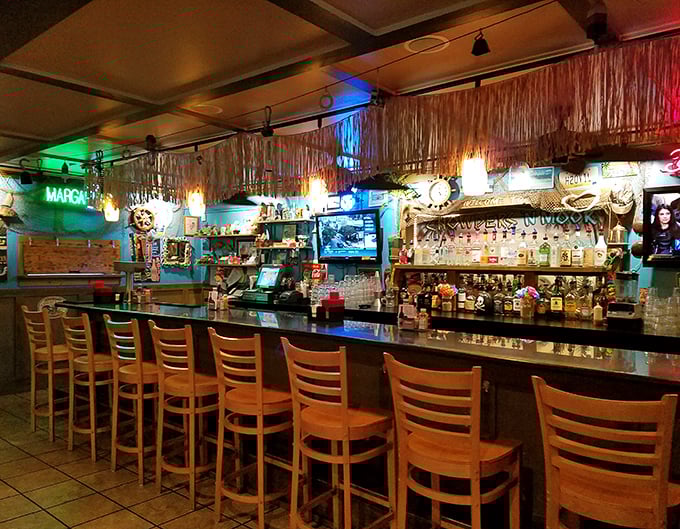 Tropical vibes and cold drinks create the perfect escape from Ohio's unpredictable weather patterns.