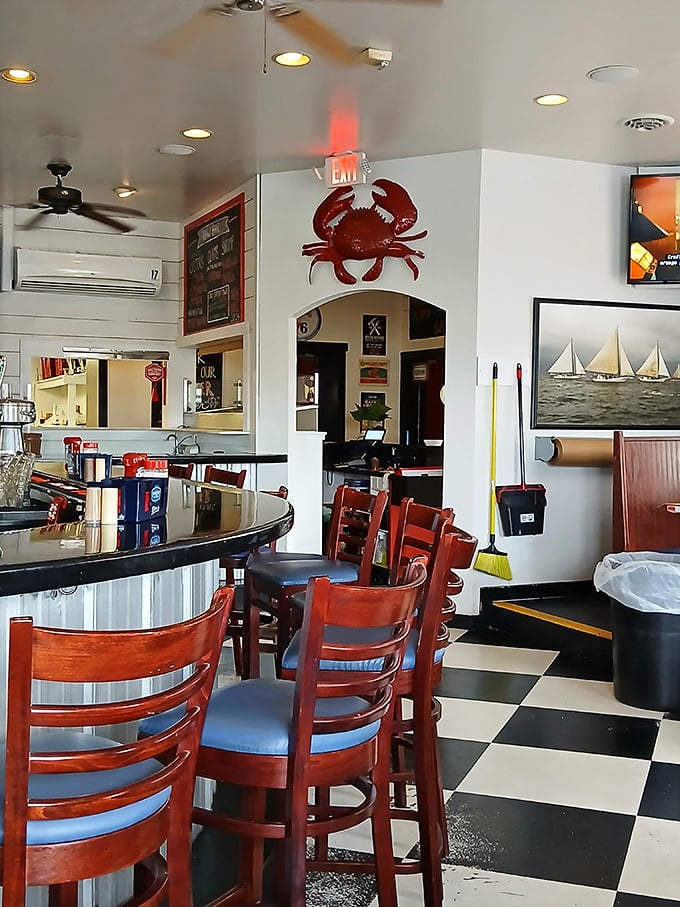 The bar where locals gather to debate which dish reigns supreme while sipping perfectly crafted cocktails.