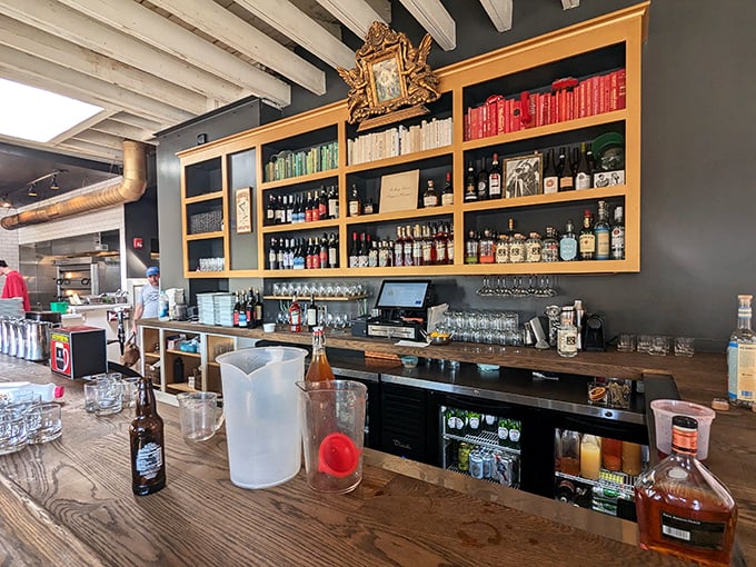 A bar that takes its craft as seriously as the pizza – spirits and wine curated with care.