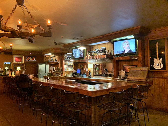 A bar straight out of a classic Western, minus the saloon fights—though the drinks might still make you feel like you've been kicked by a mule.