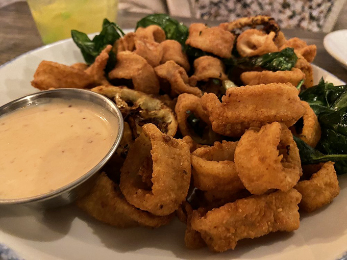This isn't just calamari—it's the seafood equivalent of the perfect handshake: firm enough to be respected, tender enough to be welcomed.