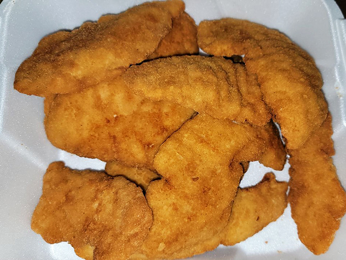 Chicken tenders that actually deserve the name "tender." Golden-brown on the outside, juicy within—the comfort food equivalent of a warm hug.