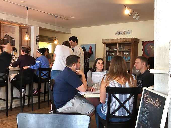 The bustling interior speaks volumes—when locals and tourists alike fill a place, you know you've struck culinary gold.