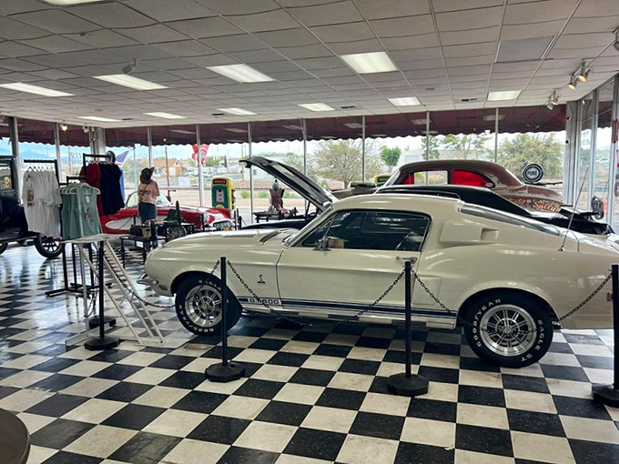 Classic cars inside the diner? It's not decoration—it's a reminder that good things, like great burgers, never go out of style.