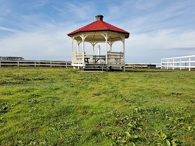 This charming gazebo isn't just Instagram bait—it's the perfect spot to contemplate life while pretending you're in a Nicholas Sparks novel.