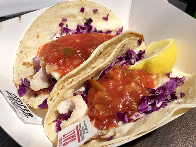 Fish tacos that tell the perfect California story—fresh catch meets vibrant produce in a handheld ocean-to-table symphony.