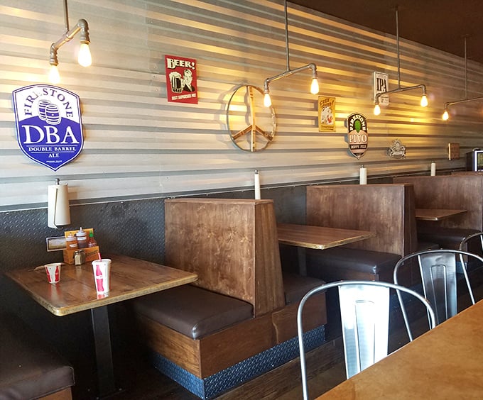 Another angle reveals booths perfect for serious meat contemplation—or just hiding from your cardiologist.