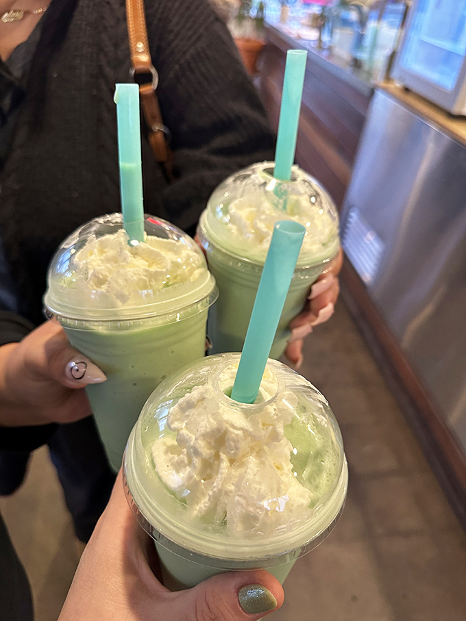 Matcha milkshakes that look like they belong on a magazine cover. That vibrant green isn't just Instagram-worthy—it's a promise of flavor that delivers.