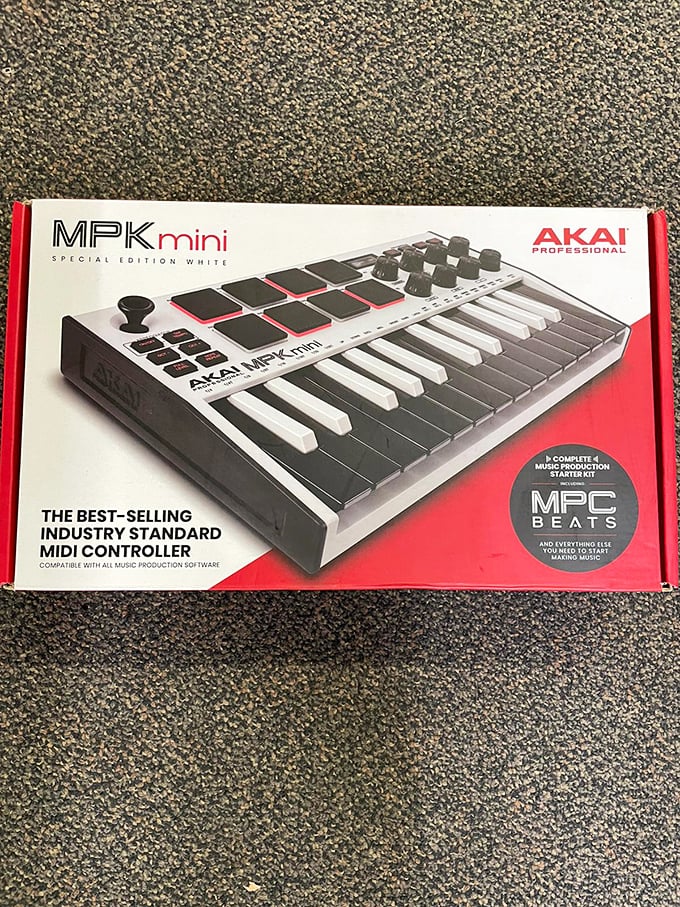 An AKAI MPK mini keyboard that might launch the next Grammy winner's career, all because they scored it for pocket change on a Wednesday. 