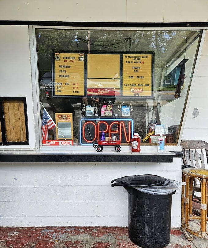 The ordering window—where dreams are spoken aloud and emerge minutes later wrapped in foil and possibility.