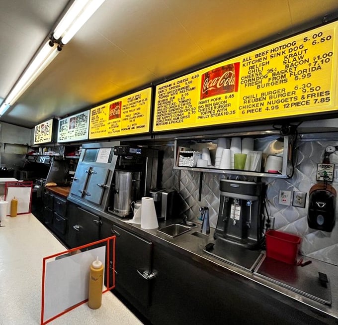 The command center where sandwich dreams come true. Yellow menu boards have guided hungry patrons for decades.